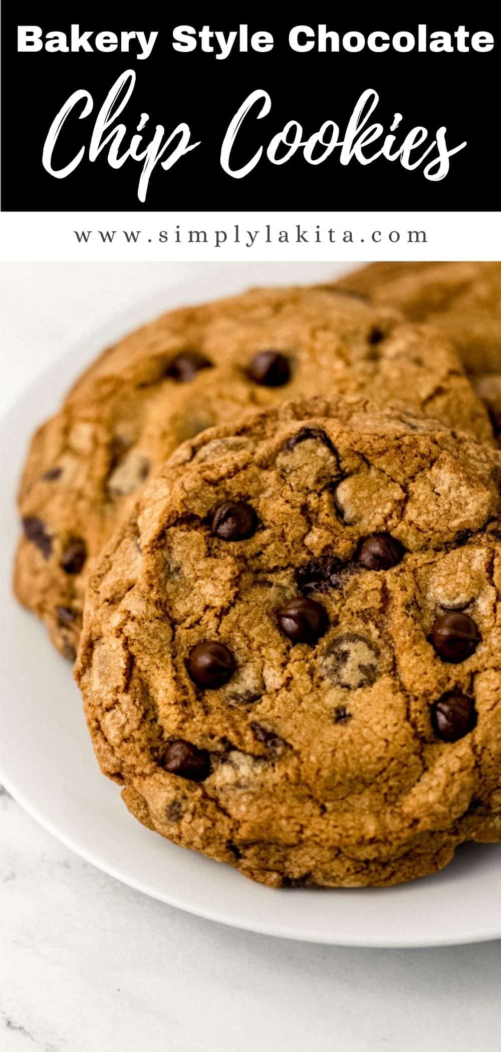 Bakery Style Chocolate Chip Cookies Recipe (Thick, Gooey & Loaded with ...