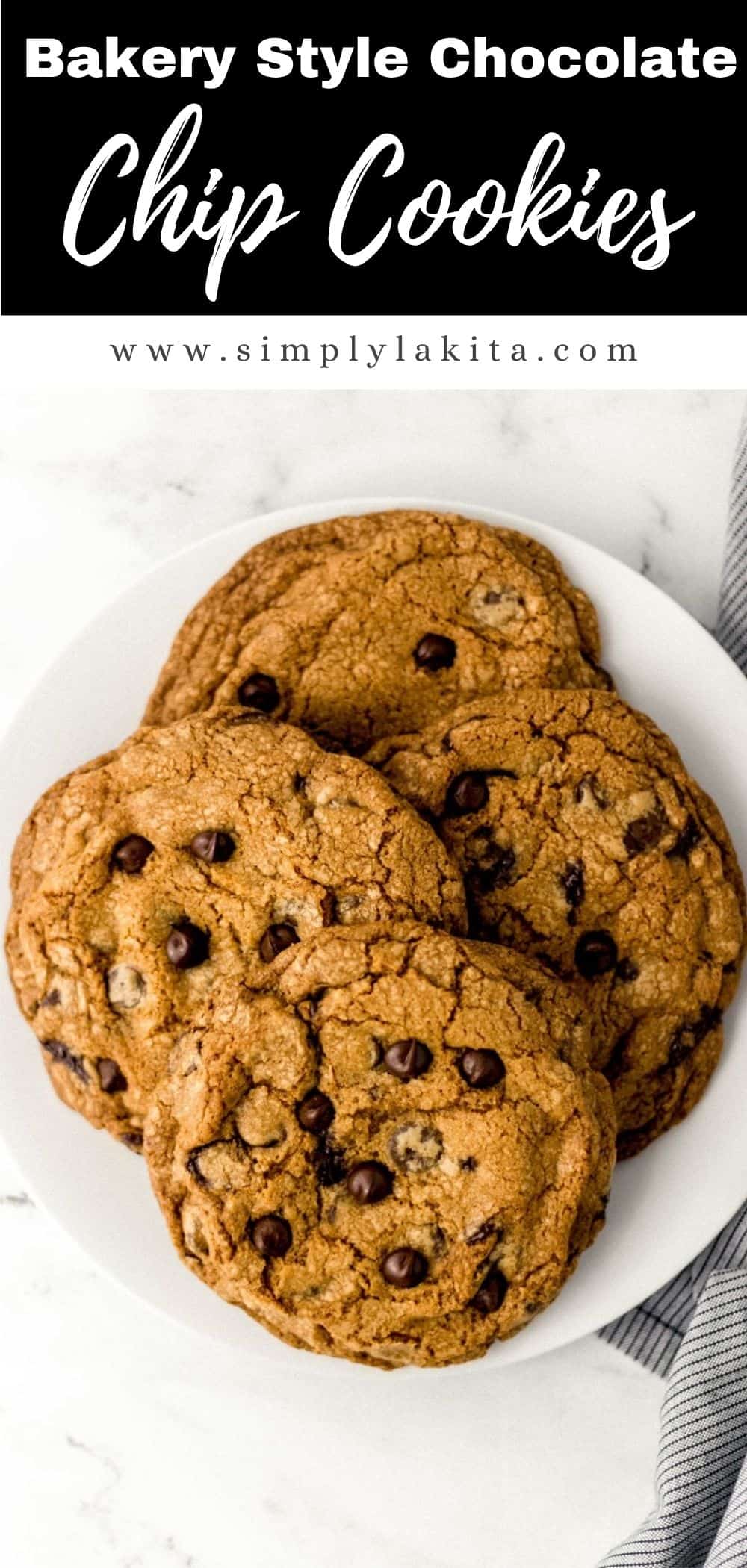 Bakery Style Chocolate Chip Cookies Recipe (Thick, Gooey & Loaded with ...