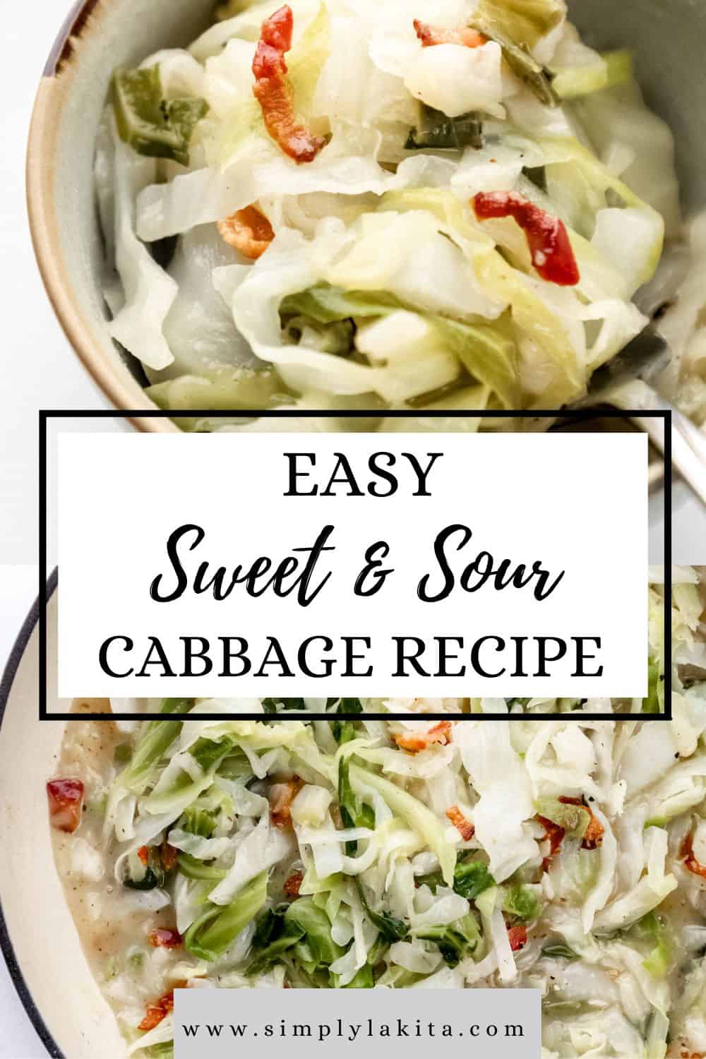 Southern Sweet and Sour Cabbage Recipe (with Bacon)