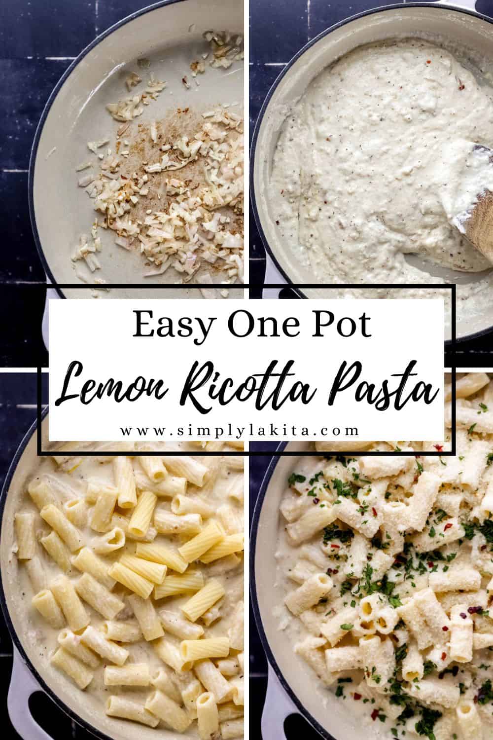 One Pot Lemon Ricotta Pasta (Creamy & Easy Weeknight Dinner)