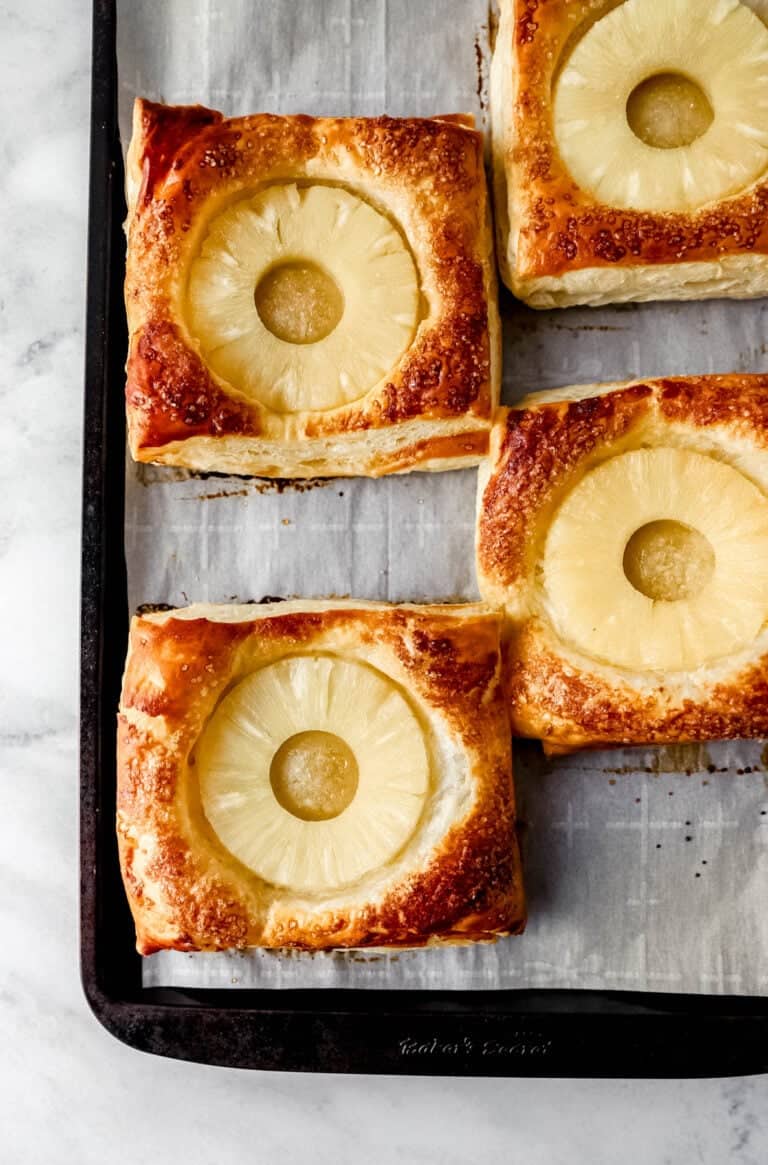 Quick Pineapple Tarts with Puff Pastry