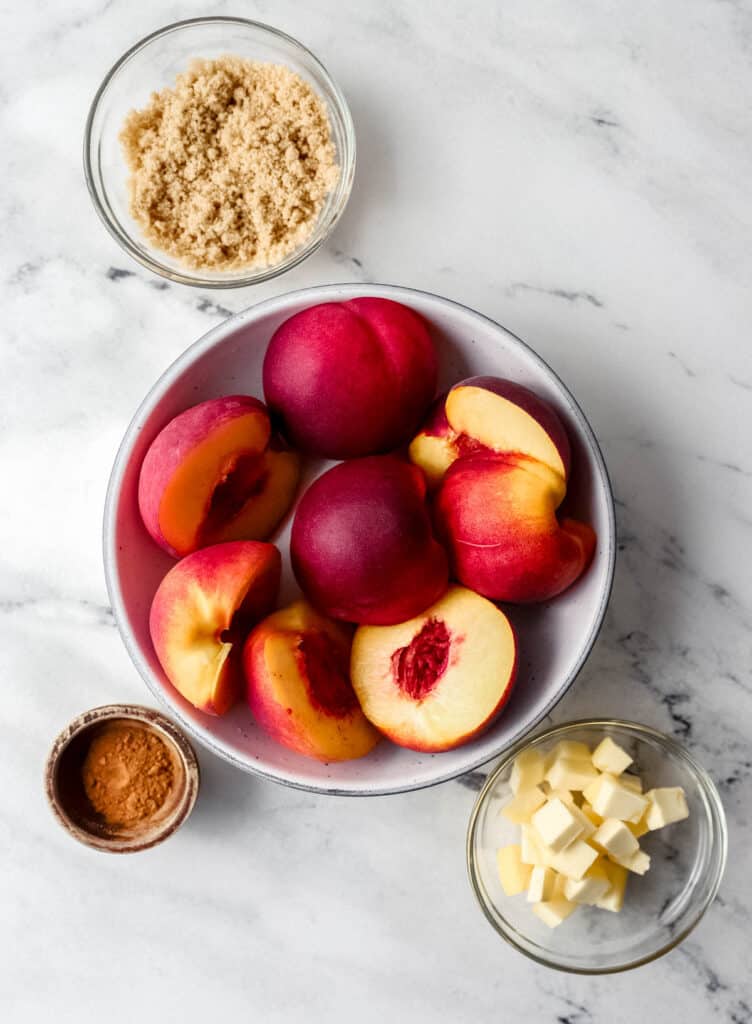 Easy Baked Peaches Recipe with Brown Sugar