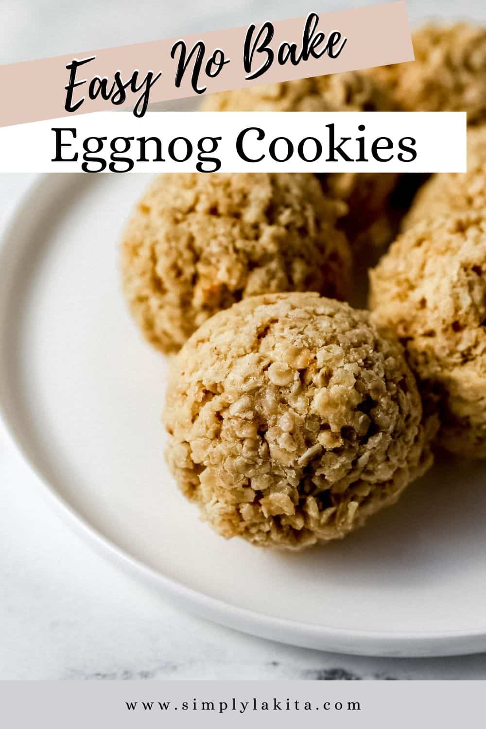 Easy No Bake Eggnog Cookies