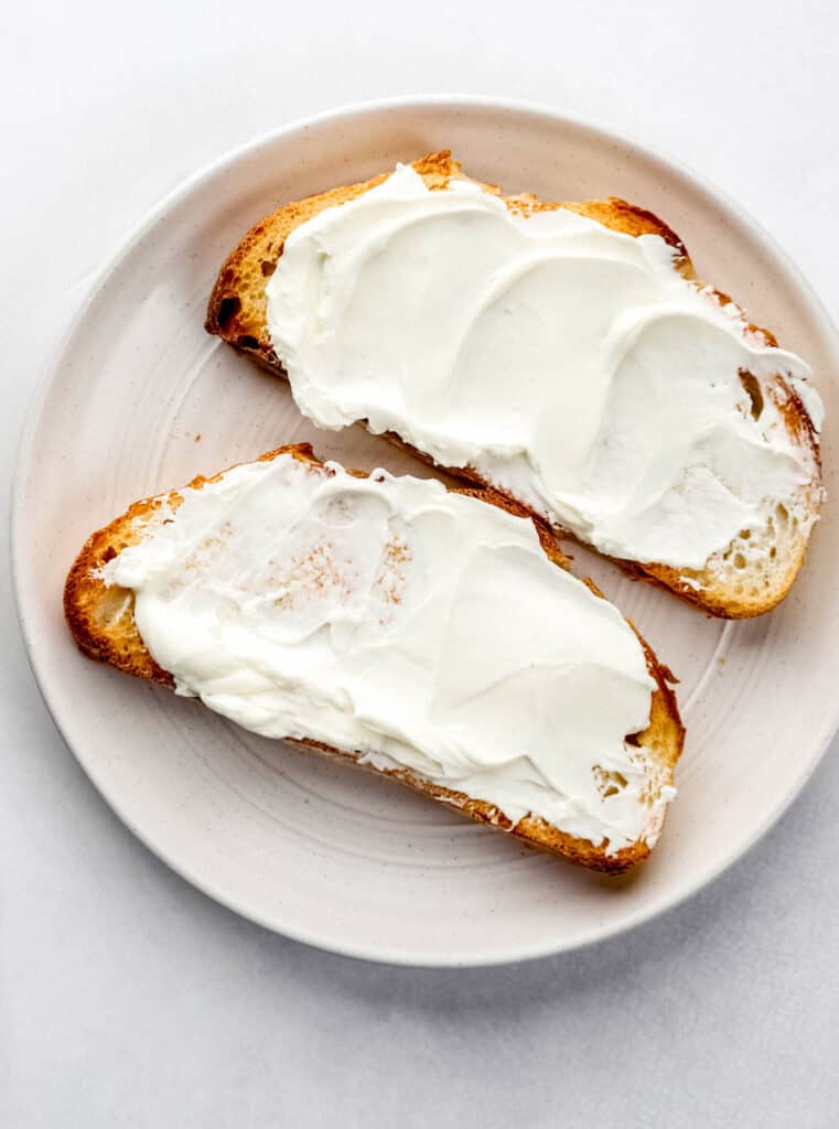 Cream Cheese Toast with Strawberries