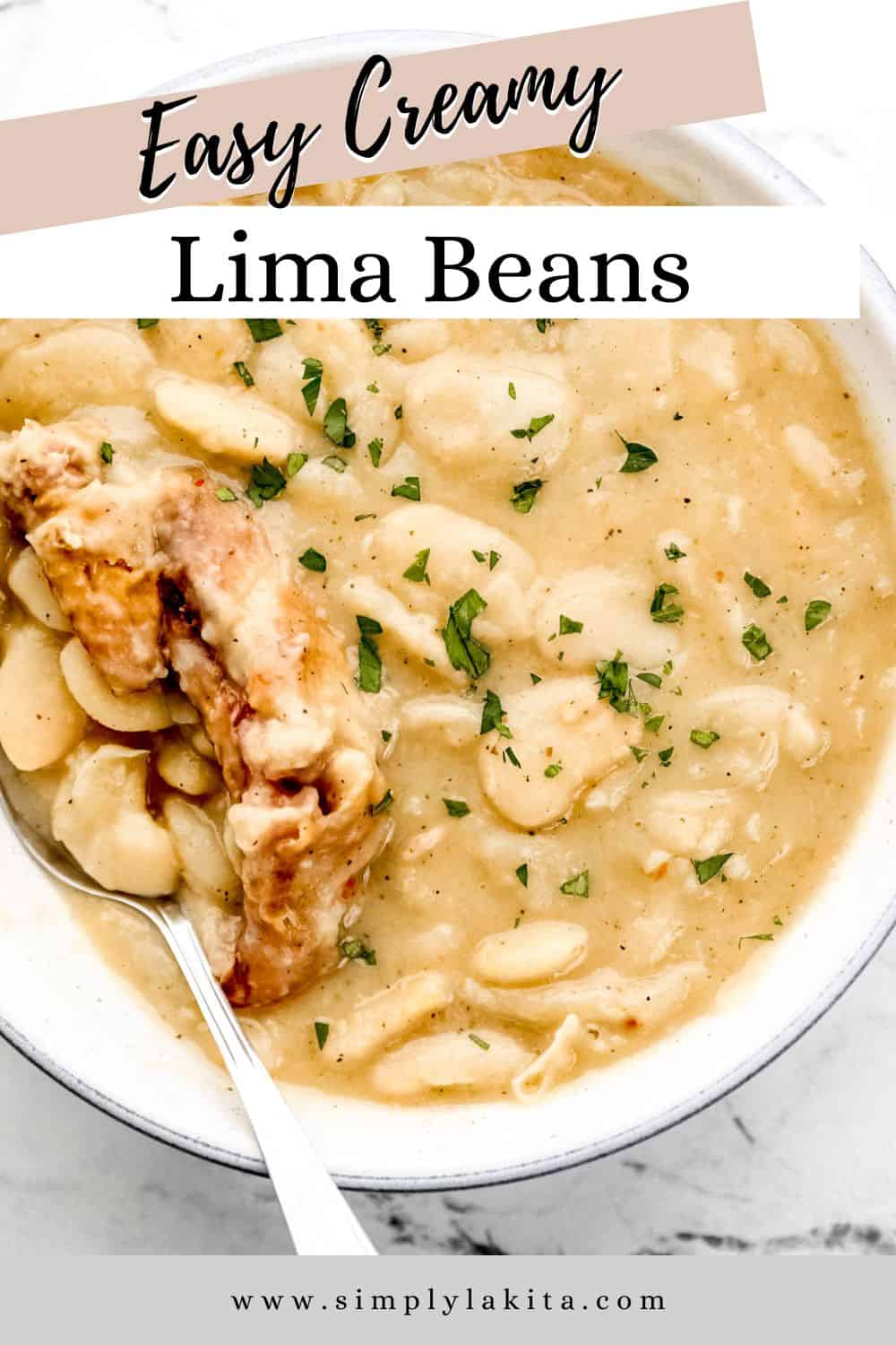 Southern Lima Beans with Smoked Turkey (Stovetop Recipe)